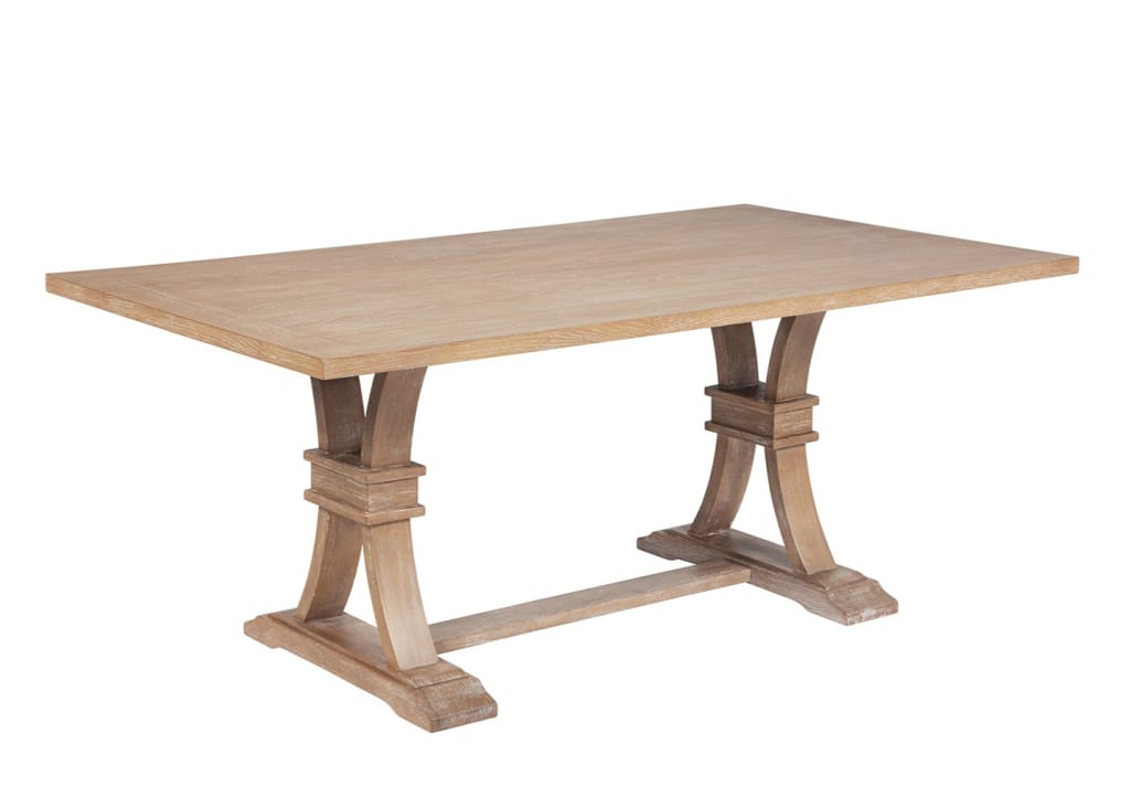 D706 & D707: Rustic Light Oak Wood Dining Table – Best Quality Furniture