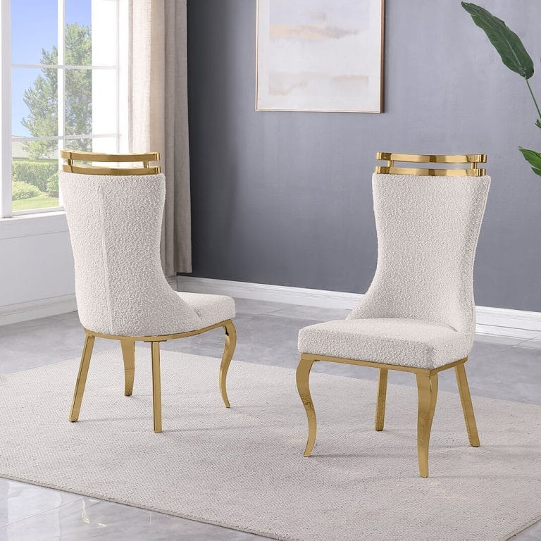 SC390-7: Contemporary Boucle Fabric Dining Side Chairs – Best Quality ...